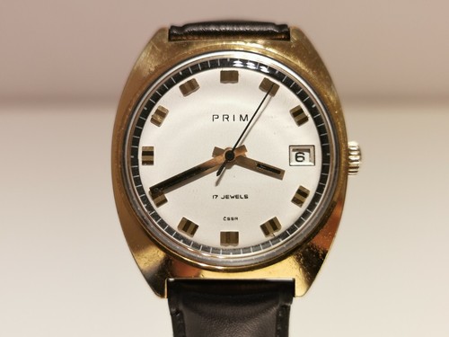 VINTAGE RARE LUXURY BEAUTIFUL GOLD PLATED CZECHOSLOVAKIA MEN'S WATCH ...