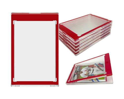 CF Magnetic Card Holder One Touch Case RED BORDER - 35PT-260PT Sizes | eBay