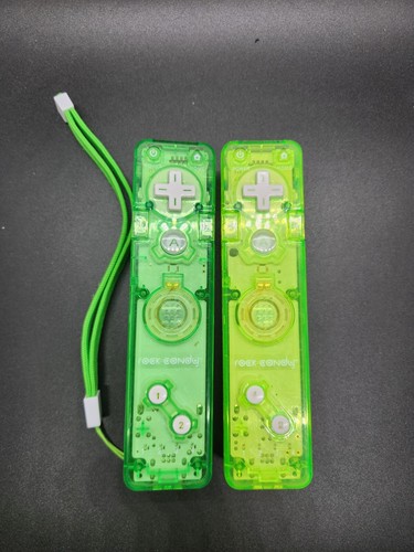 Wii Rock Candy Controllers Pair Green Wiimote Wiiu Tested Lot Of 2 | eBay