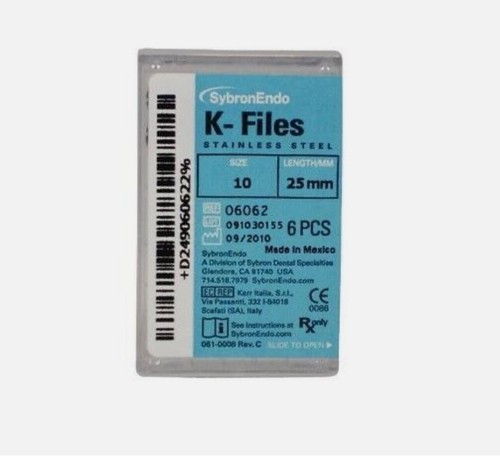 K-Files #10 x 25mm by Kerr / Sybron Endo 6 Files/Pack | eBay