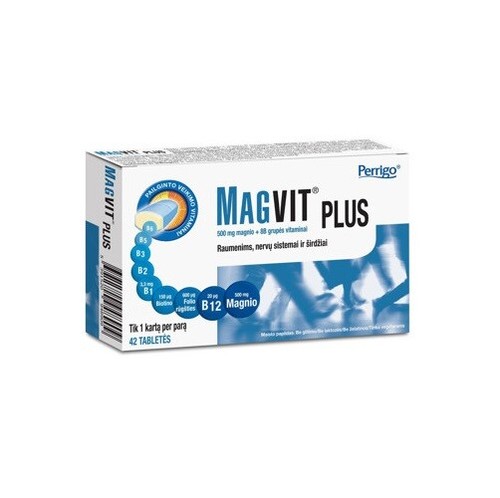 Magvit PLUS MAGNESIUM + 8 VITAMINS OF GROUP B For Muscles, Nerves ...