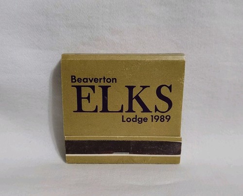 Vintage Matchbook Beaverton Elks Lodge No 1989 Oregon Advertising ...