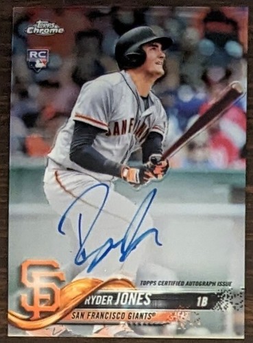 2018 Topps Chrome Rookie Autograph Auto Ryder Jones CARD # RA-RJ | eBay