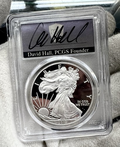 2012-W Proof Silver Eagle PCGS PR 70 DCAM - David Hall Autograph ...