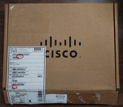 Cisco STACK-T1-1M Stacking Cable New Opened Box 3850 Stackwise *1-YEAR ...