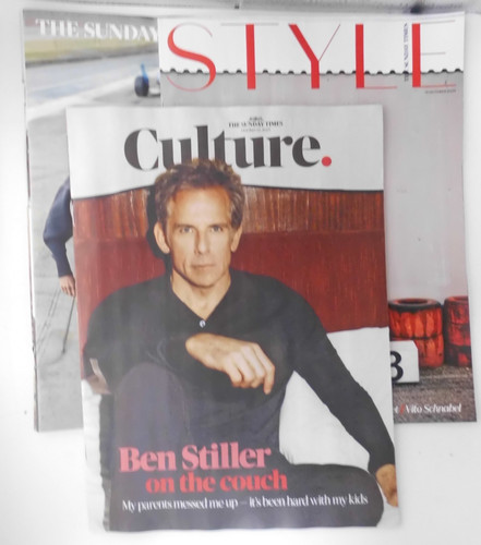 Sunday Times supplements 12th October 2025 Ben Stiller, Susie Wolff ...