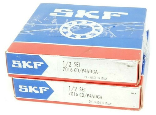 SET OF NEW SKF 7016 CD/P4ADGA CONTACT BEARINGS RADIAL ANGULAR MULTI ROW ...