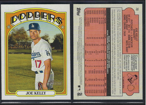 2021 Topps Heritage FRENCH Text *** JOE KELLY SSP #70 Short Print MINT ...