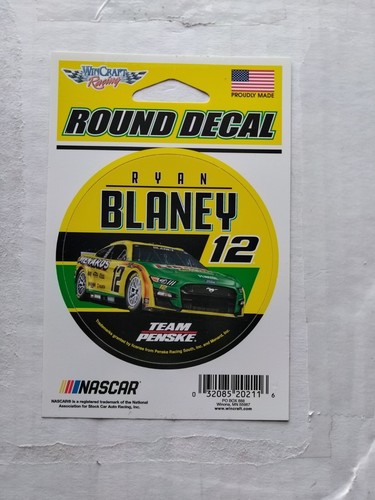 Ryan Blaney 2022 #12 Menard's Ford mustang 3 in. Wincraft Racing decal ...