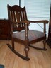 Mahogany Rocker Rocking Chair with removeable back cusion wood | eBay