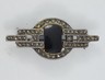 ANTIQUE ART DECO SWEDISH HALLMARK 835 STERLING & MARCASITE BOW PIN ...