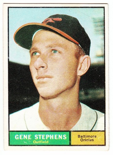 1961 TOPPS #102 GENE STEPHENS Baltimore Orioles Baseball Card | eBay