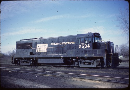 BH.B21.CR92 Original Slide Penn Central GE U25B #2534 at Jackson, MI ...