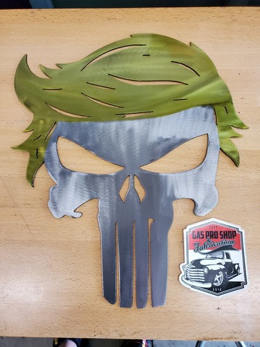 Trump Punisher metal wall art plasma cut decor gift president skull ...