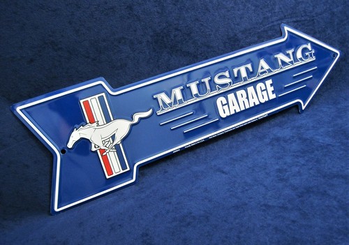 FORD MUSTANG GARAGE - *US MADE* Embossed Metal Sign - Man Cave Garage ...