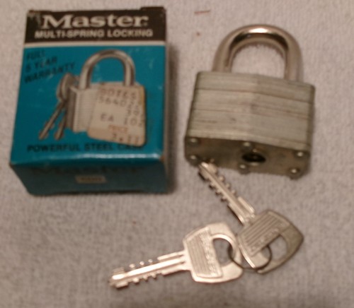 ** Vintage - MASTER LOCK - Number 500 - UNUSED in ORIGINAL BOX - REAL ...