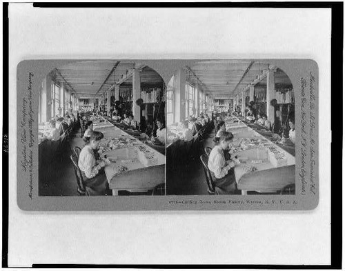Photo of Stereograph,Carding Room,Button Factory,Warsaw,New York,NY ...