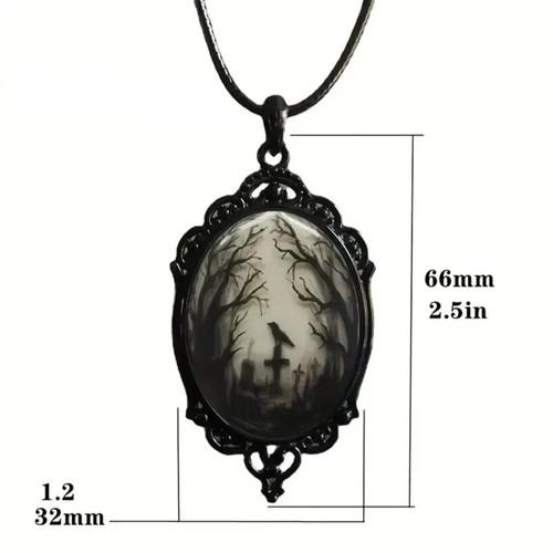 Gothic Raven Cross Pendant Necklace | eBay