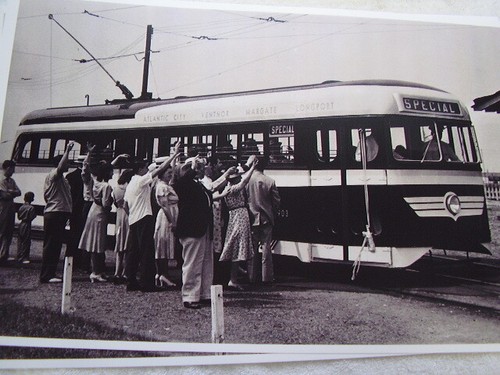 1954 ATLANTIC CITY NEW JERSEY TROLLEY CAR MARGATE + 11 X 17 PHOTO ...