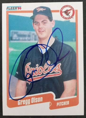 1990 Fleer SIGNED: Gregg Olson, ORIOLES #184 | eBay