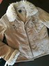 girls 10 LIGHT TAN LIMITED TOO fall winter CORDUROY JACKET COAT fleece ...