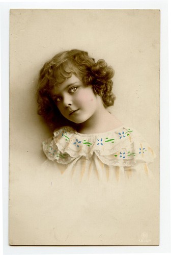 1910s Child Children Kids Cute YOUNG GIRL Fashion photo postcard | eBay