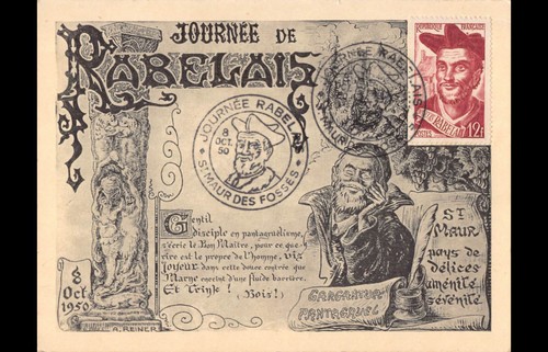 Carte maximum - n° 866 - François Rabelais | eBay UK