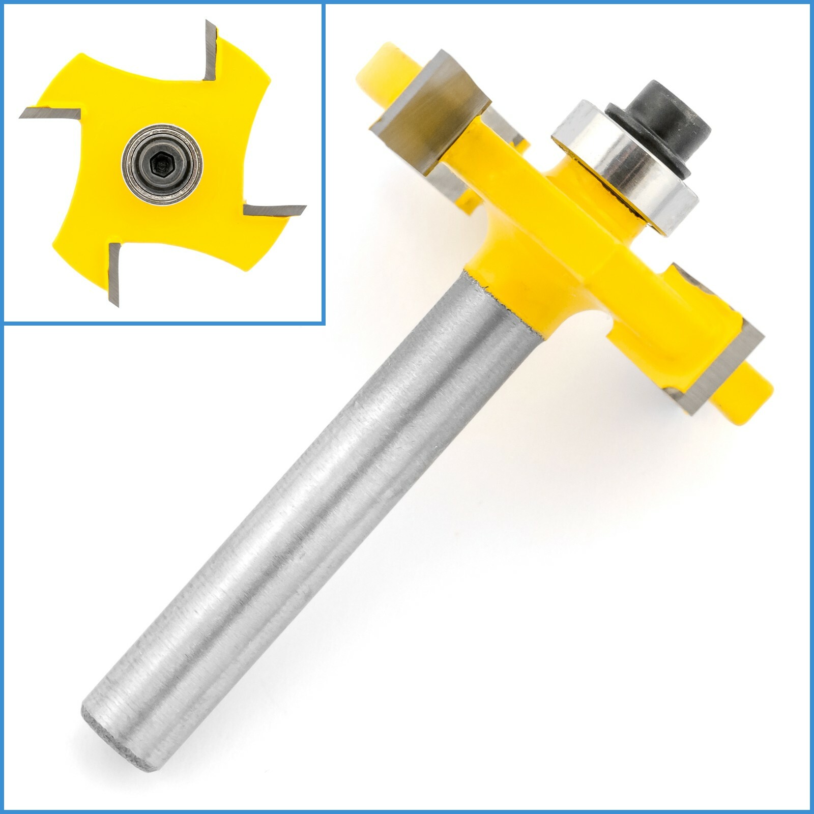 34mm Groove Router Bit 4mm Cutter 13mm Bearing Set Timber T Slot Joiner ...