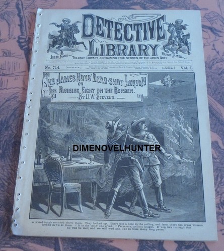 JESSE JAMES FRANK JAMES DIME NOVEL 1896 FRANK TOUSEY'S DETECTIVE ...