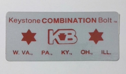 Vintage Keystone Combination Bolt West Virginia Ohio Coal Mining ...