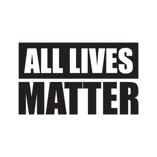 All Lives Matter stickers 6" x2 decals one pair Black white equality ...