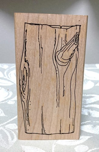 1999 Visual Image Printery Wood Log Tree Trunk P-1772 Vintage 2 3/8" x ...