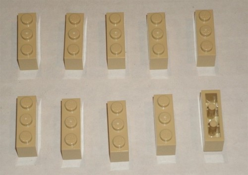 LEGO NEW 1x3 Tan Brick (10x) 362205 Brick 3622 | eBay