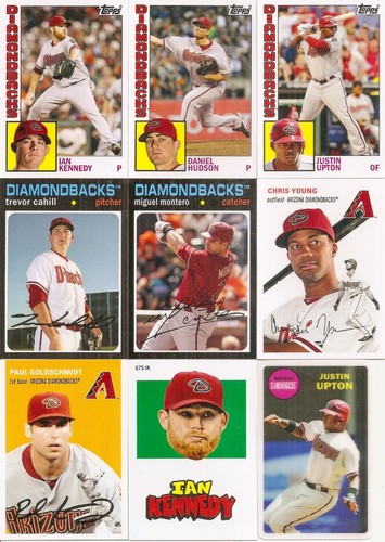 2012 Topps Archives Arizona Diamondbacks Master Team Set w/ Inserts (9 ...