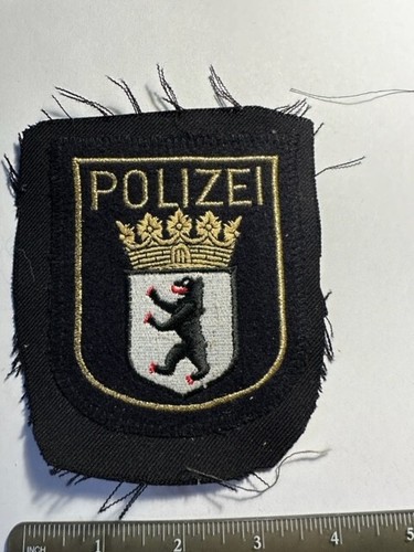 German Polizei Patch, felt, sewn on fabric | eBay