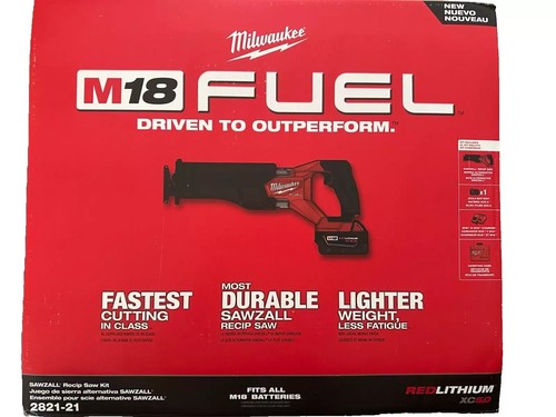 NEW !! Milwaukee 2821-21 M18 FUEL™ SAWZALL® Recip Saw - 1 x Battery XC5 ...