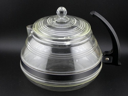 Vintage Glass Coffee Tea Pot with Lid and Inverted Bakelite Handle 6 ...