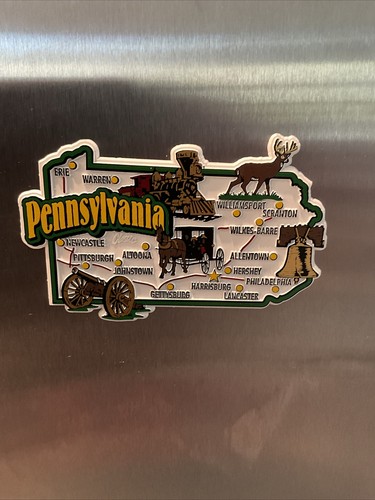 Pennsylvania Jumbo State Map Fridge Magnet | eBay