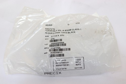 (250-Pk) Formerly O-Rings Black Class 1 2.114" x .070" AMS7276 | eBay