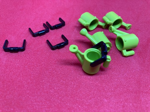 Lego of 5 Lime Green Watering Can With Dark Bluish Gray Bucket Handle ...