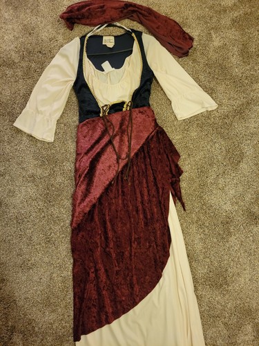 Women's Size Medium Renaissance Pirate Medieval Tavern Wench Costume | eBay