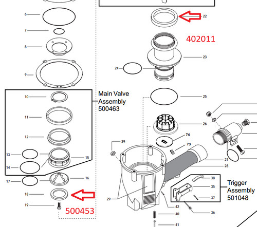 Paslode F350S Framer Post Bumper + Sleeve Seal 500453 + 402011 repair ...