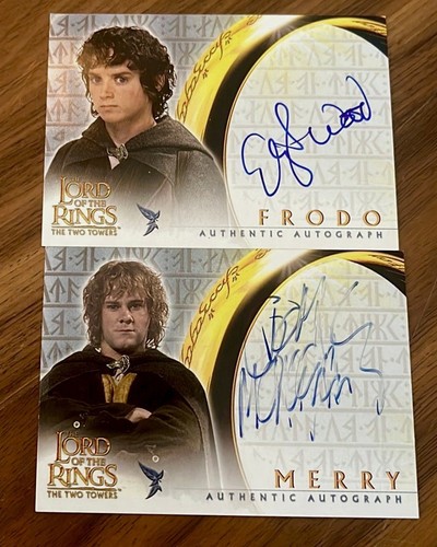 2002 Topps Lord Of The Rings Frodo / Elijah Wood & Merry / Dominic ...
