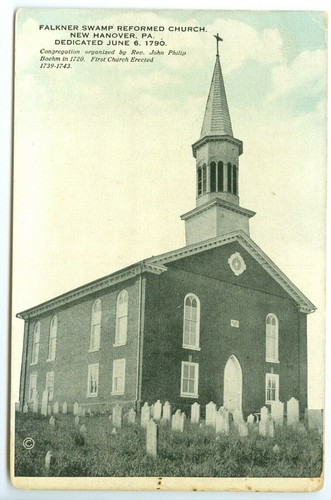 New Hanover PA The Falkner Swamp Reformed Church | eBay