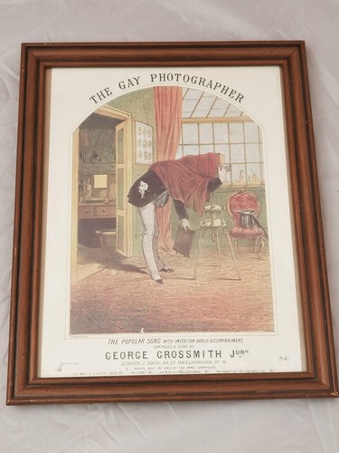 VICTORIAN SHEET MUSIC COVERS THE GAY PHOTOGRAPHER FRAMED GEORGE ...