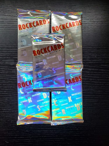 Rock Cards Series 1 (5) sealed trading card packs Ooo Shiny Holograms ...