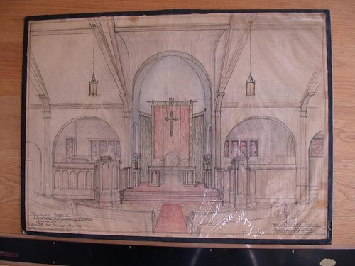 Design drawing for architectural elements for proposed Chancel for ...