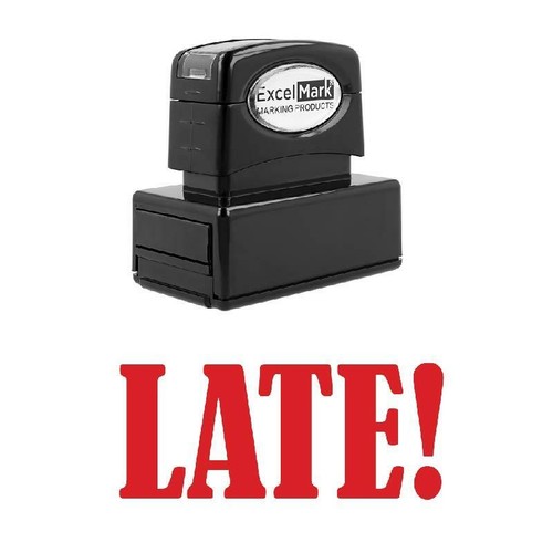 LATE! Stamp - Pre-Inked / Red | eBay