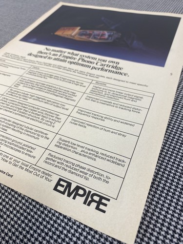 EMPIRE PHONO CARTRIDGE ORIGINAL ADVERTISEMENT 1978 AUDIO REVIEW J0448 ...