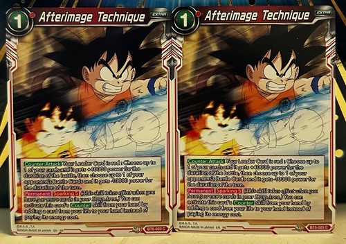 (Set Of 2) Dragon Ball Super CCG Card Game - Afterimage Technique (BT5 ...